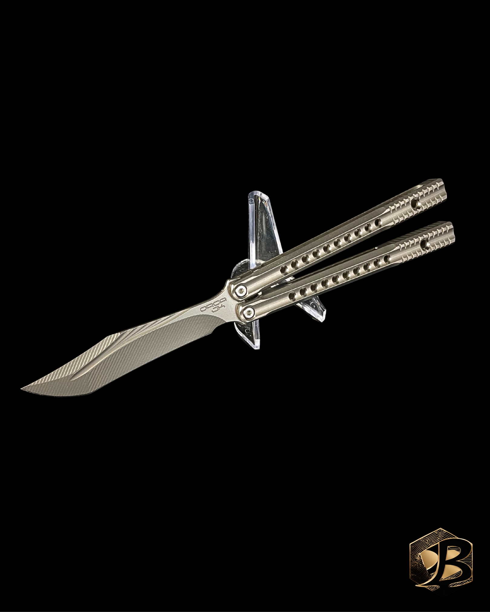 JK Design Orca V2 #850 – Custom Titanium Balisong Knife