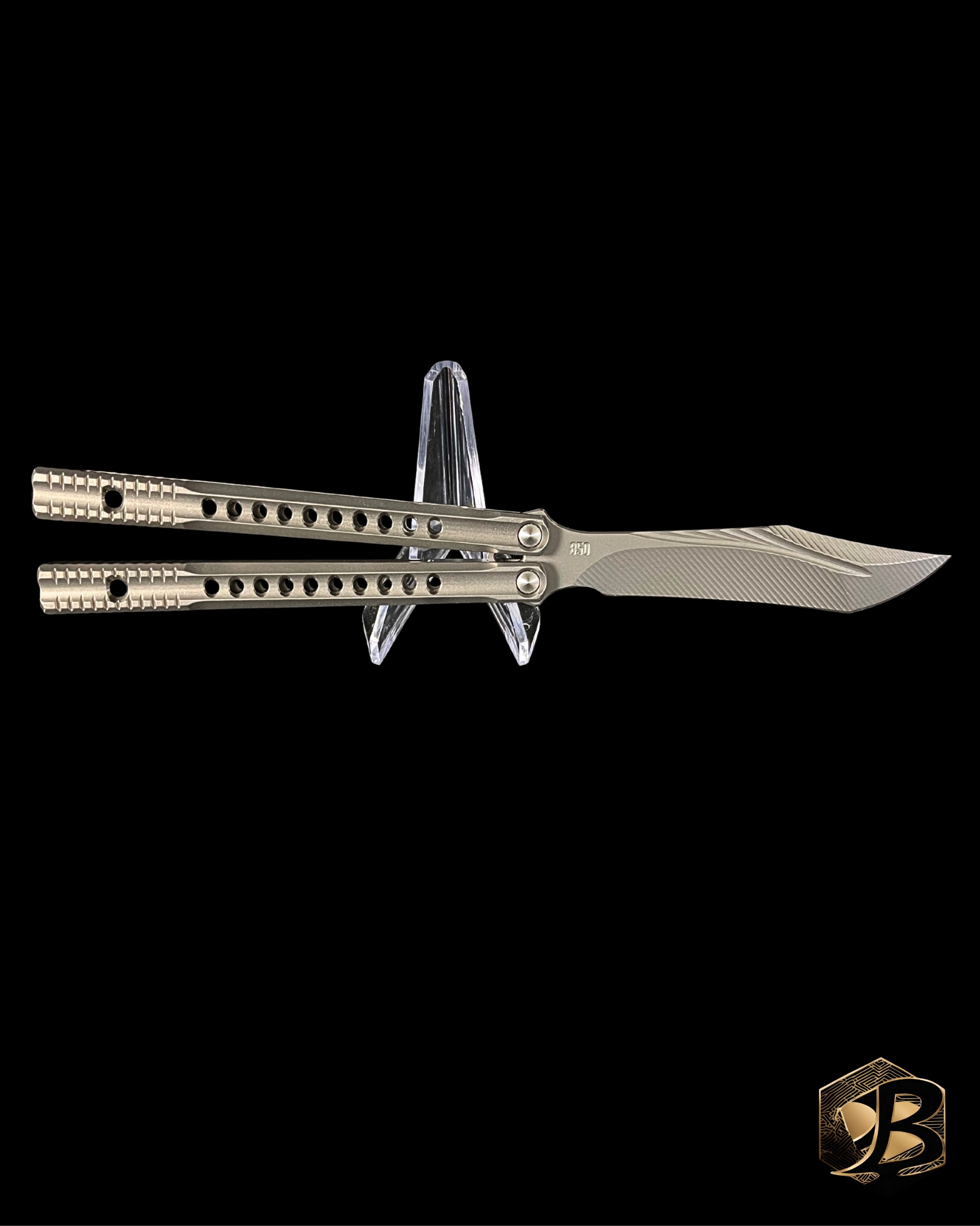 JK Design Orca V2 #850 – Custom Titanium Balisong Knife